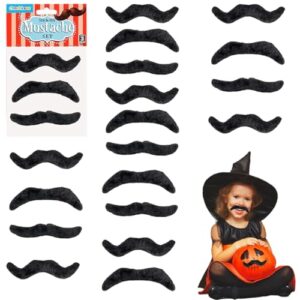 chochkees mustache set, pretend play, dress-up costume (2-pack (total of 6))