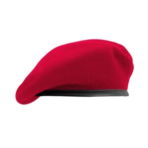 nawati us army style berets, wool british military berets for men, fashionable and vintage women's beret hats-red