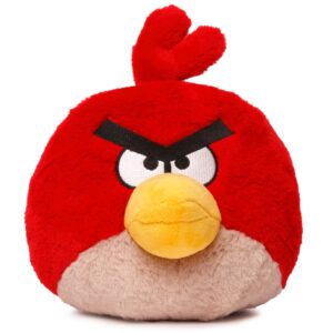 mighty mojo angry birds - red - 8 inch collectible plush doll - officially licensed - super soft, cuddly doll for kids and adults - original series