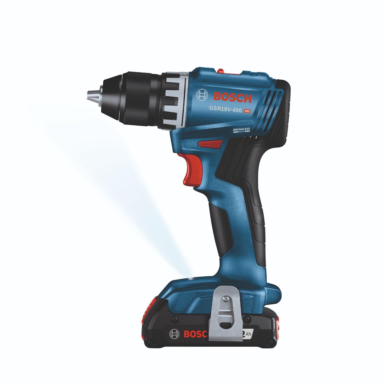 BOSCH GSR18V-400B22 18V Compact Brushless 1/2 In. Drill/Driver Kit with (2) 2 Ah Standard Batteries