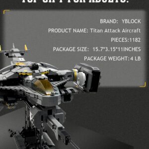 YBLOCK Space Wars Building UCS Set - Titan Attack Aircraft QJ5002 Building Toy. Boys and Girls Ages 6+, The Best Gift for SpaceWar of Star Series Enthusiasts (901 Pieces)