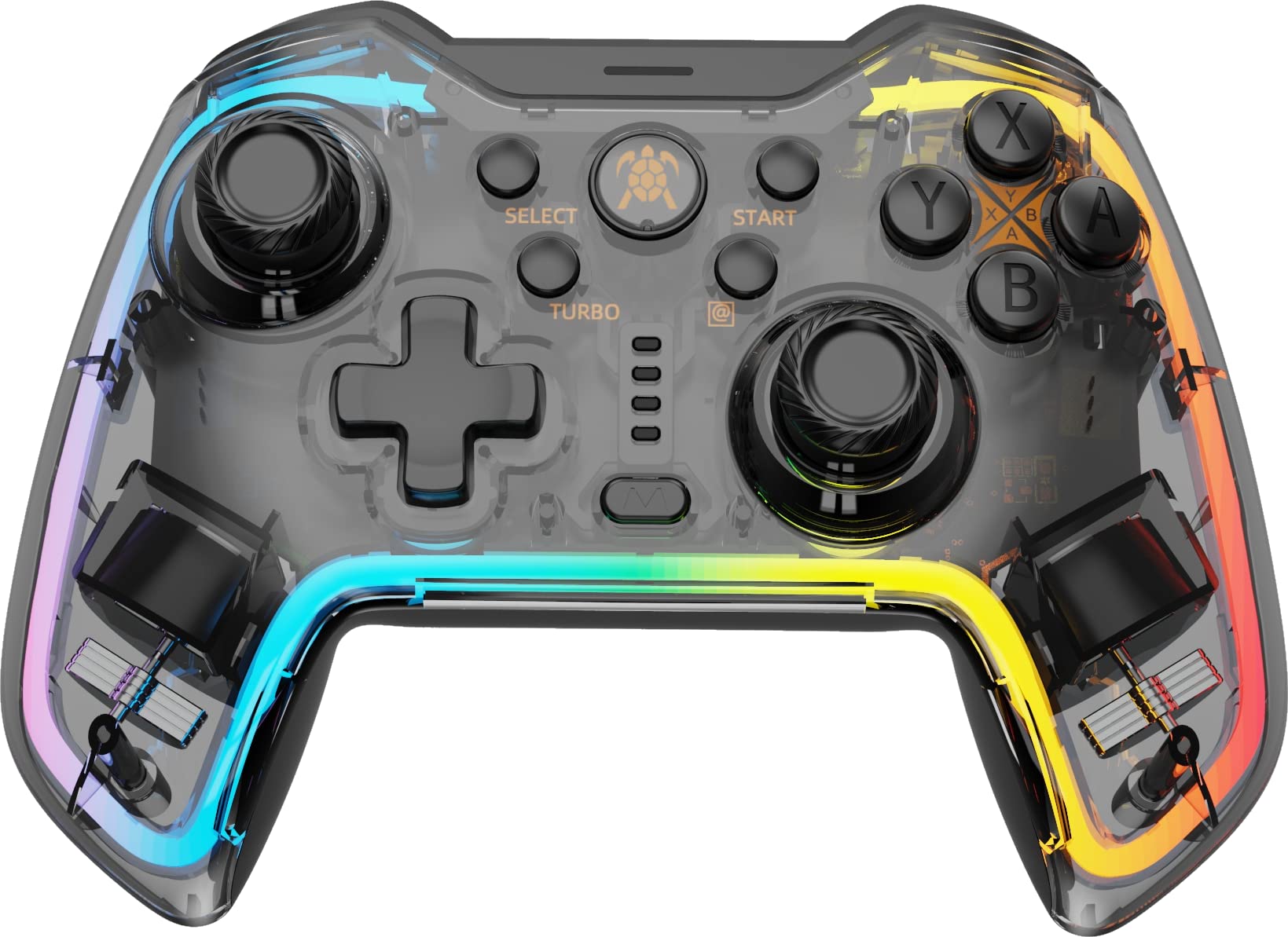 Hawksbill Compatible Controller with Nintendo Switch Controller/OLED/Lite, Pro Controller for PC/Android/iOS, Wireless Switch Controllers with RGB LED Strip, Auto-Cycle Macro Programming Gaming