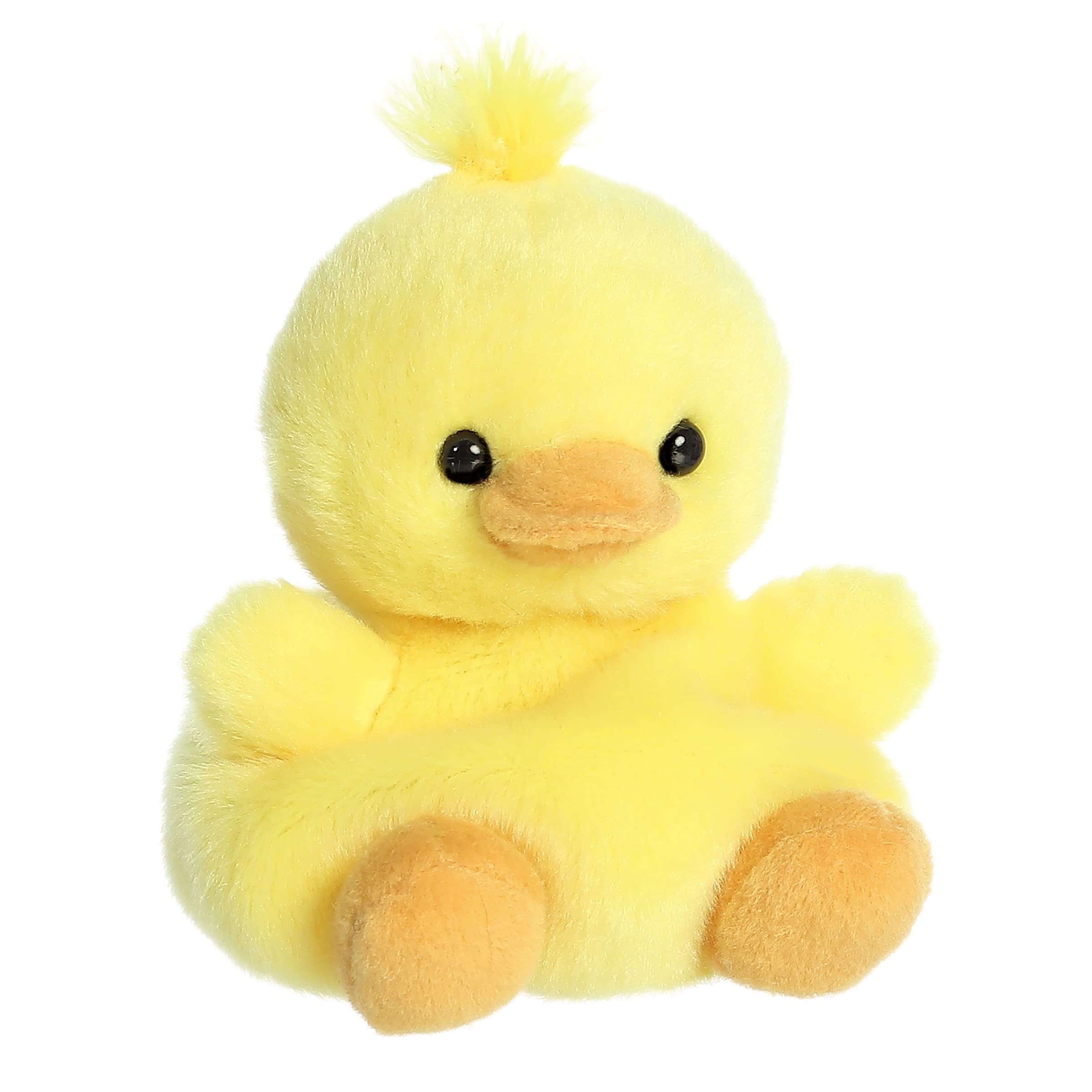 Aurora® Adorable Palm Pals™ Darling Duck Stuffed Animal - Pocket-Sized Play - Collectable Fun - Yellow 5 Inches