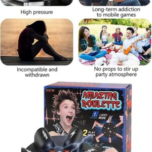 2023 Shock Roulette Party Game,Funny Shock Roulette Gams for Family Game Night,Board Games Family Games for Kids Adults, Lie Detector Test Shock Finger Game for Christmas Birthday Friends Party