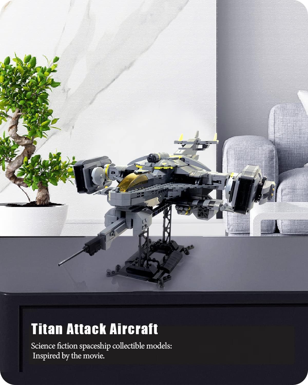 YBLOCK Space Wars Building UCS Set - Titan Attack Aircraft QJ5002 Building Toy. Boys and Girls Ages 6+, The Best Gift for SpaceWar of Star Series Enthusiasts (901 Pieces)