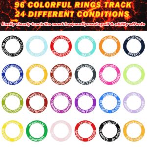 DND Miniatures Condition Markers Set-96 Rings Dungeons &Dragons 5e Edition Pathfinder RPG