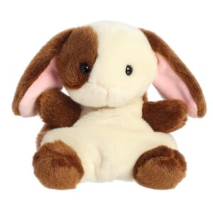 aurora® adorable palm pals™ clover bunny stuffed animal - pocket-sized play - collectable fun - brown 5 inches