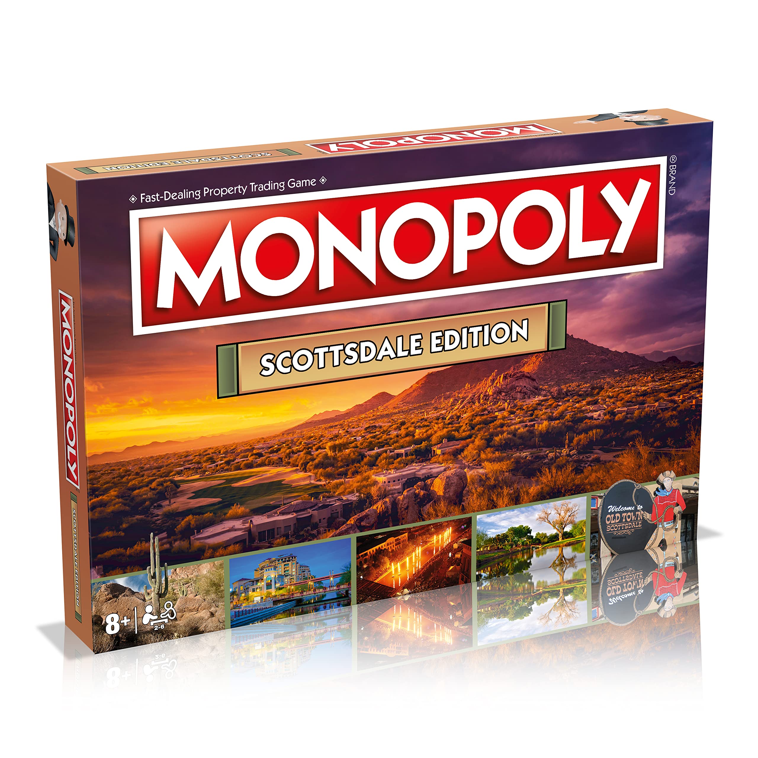 MONOPOLY Board Game - Scottsdale Edition: 2-6 Players Family Board Games for Kids and Adults, Board Games for Kids 8 and up, for Kids and Adults, Ideal for Game Night