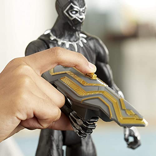 HASBROSERIES Titan Hero Series Black Panther 12 Inch Action Figure with Blast Gear