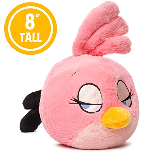 Mighty Mojo Angry Birds - Stella - Pink Bird - 8 Inch Collectible Plush Doll - Officially Licensed - Super Soft, Cuddly Doll for Kids and Adults - Original Series