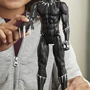 HASBROSERIES Titan Hero Series Black Panther 12 Inch Action Figure with Blast Gear