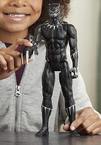 HASBROSERIES Titan Hero Series Black Panther 12 Inch Action Figure with Blast Gear