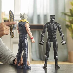 HASBROSERIES Titan Hero Series Black Panther 12 Inch Action Figure with Blast Gear