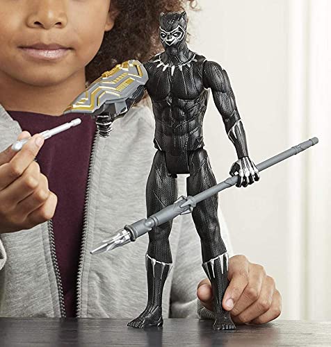 HASBROSERIES Titan Hero Series Black Panther 12 Inch Action Figure with Blast Gear