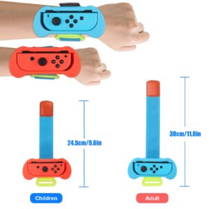 EEEKit Wrist Wraps for Just Dance 2024 2023 2022 2021, Elastic Wrist Bands for Nintendo Switch Joy-Con Controller, 2PCS