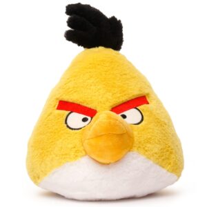 mighty mojo angry birds - chuck - yellow bird - 9 inch collectible plush doll - officially licensed - super soft, cuddly doll for kids and adults - original series