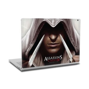 head case designs officially licensed assassin's creed ezio ii graphics vinyl sticker skin decal cover compatible with microsoft surface book 2