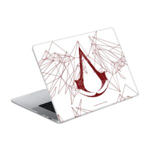 head case designs officially licensed assassin's creed geometric logo vinyl sticker skin decal cover compatible with macbook pro 14" a2442