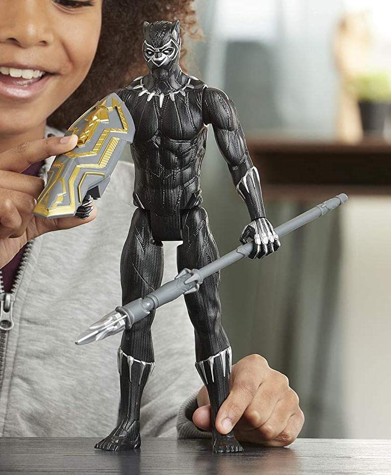 HASBROSERIES Titan Hero Series Black Panther 12 Inch Action Figure with Blast Gear