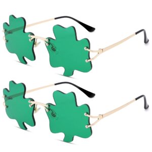 azorb st. patrick's day shamrock glasses leaves green day sunglasses leprechaun costume