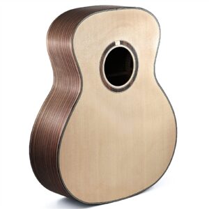 Rosewood Folk Guitar Full Single Finished Barrel Combination Rosewood Back Side Spruce Veneer DIY Guitar Material DIY Guitar Kit