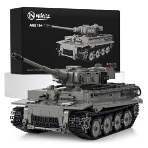 nifeliz tiger heavy tank, ww2 armed tank building set, military construction model toy for teen gift giving (1776 pieces)