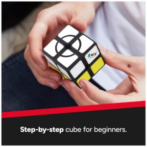 Rubik's Apprentice, 2x2 Beginner Cube 3D Puzzle Game Stress Relief Fidget Toy Easy Activity Cube Travel Game Gift Idea, for Adults & Kids Ages 7 and up