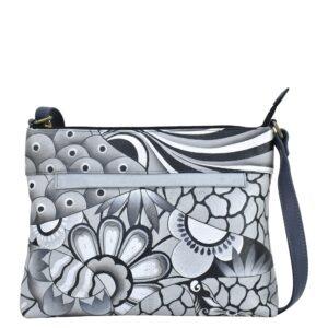 anna by anuschka medium crossbody, patchwork pewter