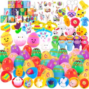 wearxi 92pcs easter eggs fillers, easter basket stuffers, plastic easter eggs, easter baskets for kids easter eggs filled, filled easter eggs with toys, easter party favors, easter gifts for kids