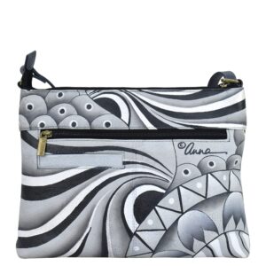 Anna by Anuschka Medium Crossbody, Patchwork Pewter