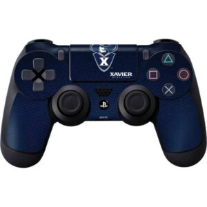 skinit decal gaming skin compatible with ps4 controller - officially licensed xavier university xavier university design