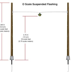 Woodland SCENICS Suspended Flashing Traffic Light 2 Pack O Gauge