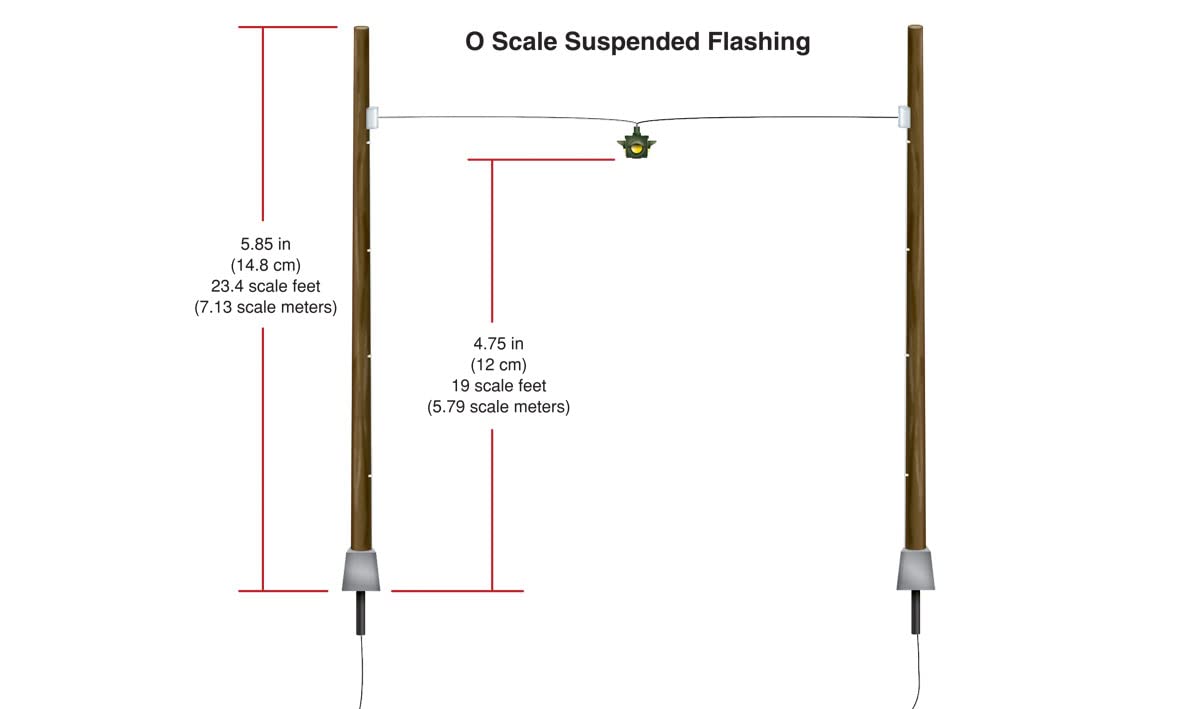 Woodland SCENICS Suspended Flashing Traffic Light 2 Pack O Gauge