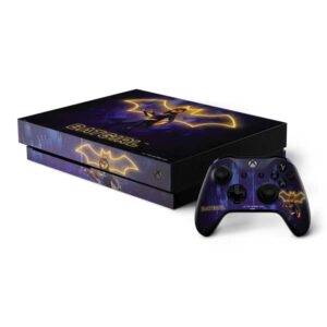 skinit decal gaming skin compatible with xbox one x console and controller bundle - officially licensed warner bros batgirl gotham knights design