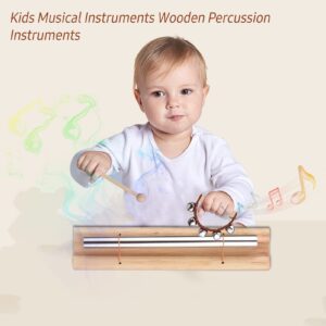 NTBL 13 PCS Kids Musical Instruments Toys with Carry Bag Wooden Percussion Instruments Early Education Gifts for Toddlers Children Preschool Girls Boys