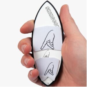 skimdeck professional floating finger board surf skim board for fingers (white/white)