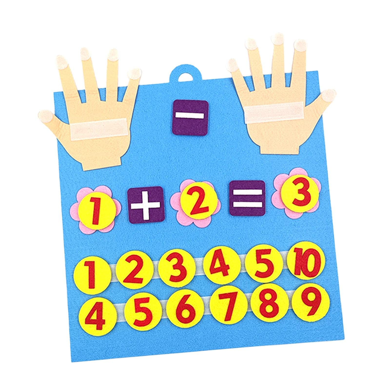 Milageto Felt Board Finger Numbers Counting Toy Educational Toys Learning Sensory Toys Math Addition and Subtraction for Preschool Girls Boys Kids