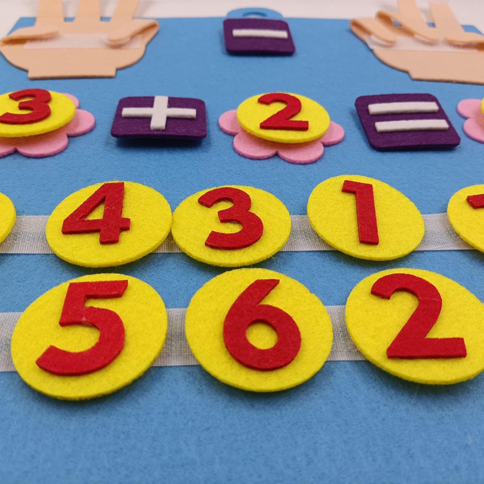 Milageto Felt Board Finger Numbers Counting Toy Educational Toys Learning Sensory Toys Math Addition and Subtraction for Preschool Girls Boys Kids