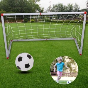 Restokki Little Easy Football Soccer Hoop Set, Game Indoor Outdoor Sport Toys for Backyard Fun Summer Play, Goal with Net, for Kids, Toddlers, Boys Girls (106cm)