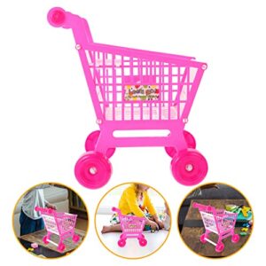 STOBOK Baby Push Car 1pc Mini Supermarket Cart Toys Simulated Shopping Cart for Kids Grocery Shopping Cart Store Trolley Pretend Play, Assembly Required, Ages 3+ Desk Topper