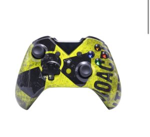 etamoon wireless gaming controller compatible with windows pc, usb charging, led backlight (black-yellow)