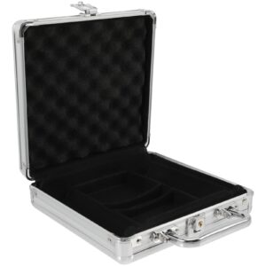 ganazono metal chip cases poker chip box empty poker chip case alloy carrier aluminum travel case with handle for texas holdem