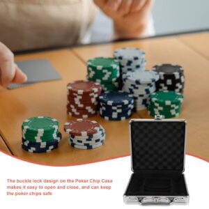 GANAZONO Metal Chip Cases Poker Chip Box Empty Poker Chip Case Alloy Carrier Aluminum Travel Case with Handle for Texas Holdem