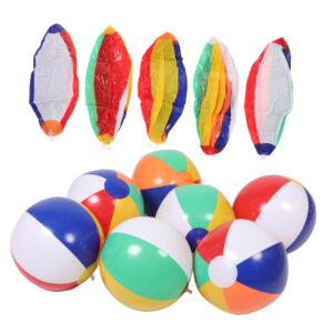 parliky 12pcs beach ball inflatable ball outdoor toy baby beach toys inflatable swimming pool for kids outdoor swimming balls kids toys sports ball playing ball prom decorations water park