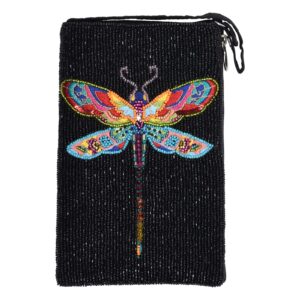 bamboo trading company, colorful dragonfly club bag black multi ns