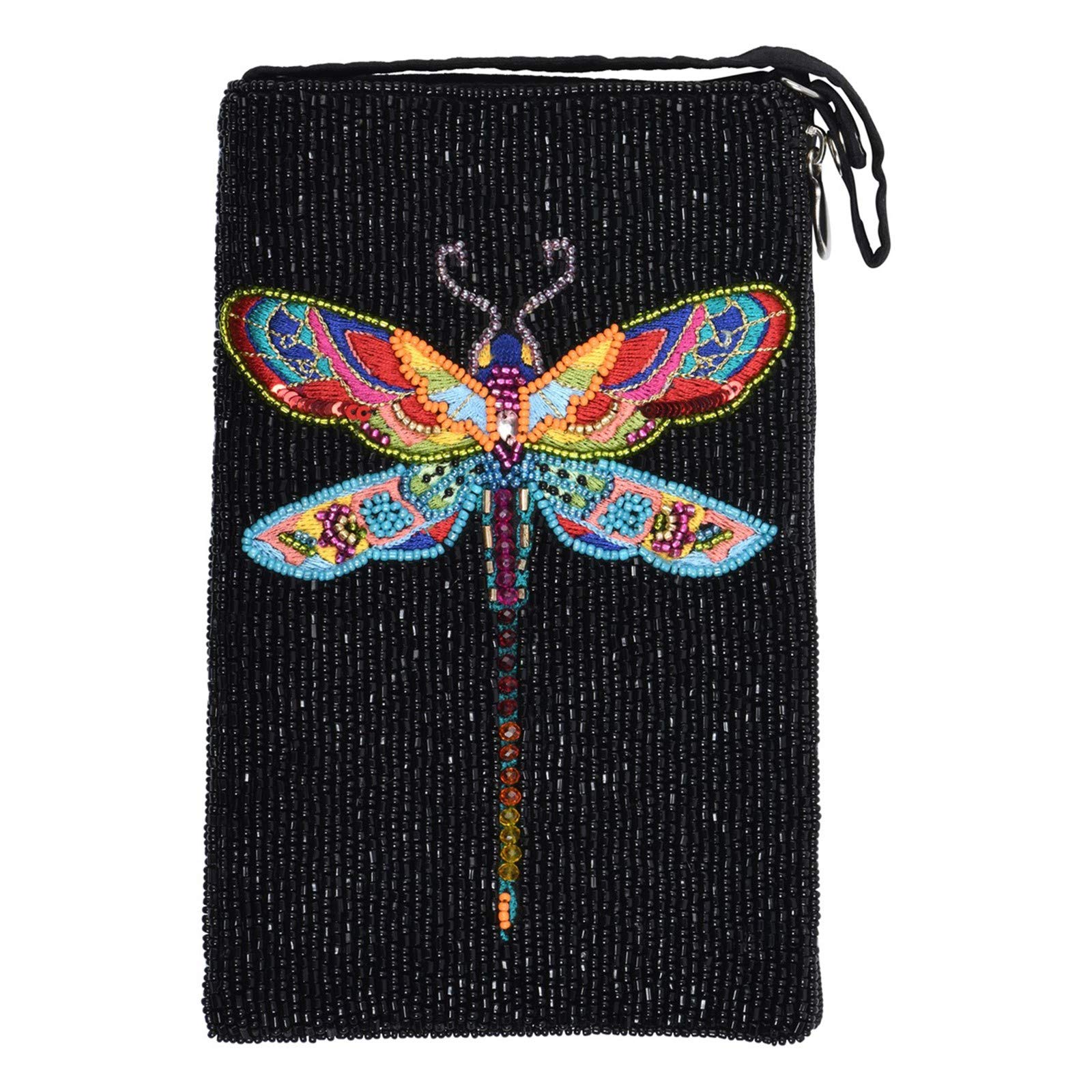 Bamboo Trading Company, Colorful Dragonfly Club Bag BLACK MULTI NS