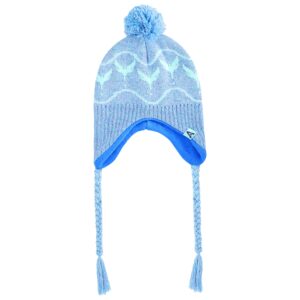 disney avatar: the way of water hat, adult peruvian knit cap with tassels and pom beanie hat, blue