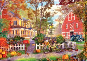 buffalo games - country life - autumn farmhouse - 500 piece jigsaw puzzle