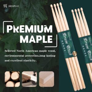 Drumsticks, 5A Classic Maple Drum Stick Wood for Children's Interest Building Practice and Band Performance, 2 Pairs