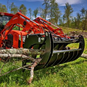 Titan Attachments Extreme Skid Steer Root Grapple Rake Attachment 72" Universal 3,000 PSI